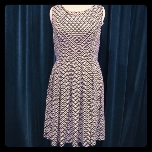 Papillon Blanc | Dresses | Raindrops By Papillon Navy White Dress ...